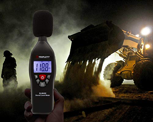 Triplett SLM400-KIT Decibel Sound Level Meter with Calibrator, 35 to 130dB