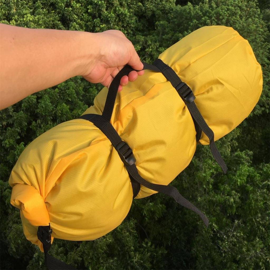 Menolana Waterproof Camping Tent Storage Bag Sleeping Bag Compression Sack Shelter Holder, Yellow