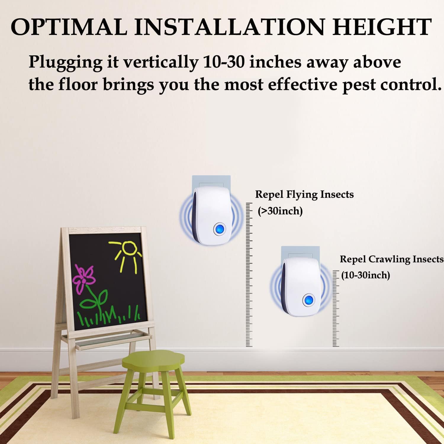Ultrasonic Pest Repellent, 10 Packs Mouse Repellent Pest Plug in Electronic Rodent Repellent, Indoors Ultrasonic Bug Wall Insect Mosquito Ant Mice Spider Roaches Repeller for Home, School, Office