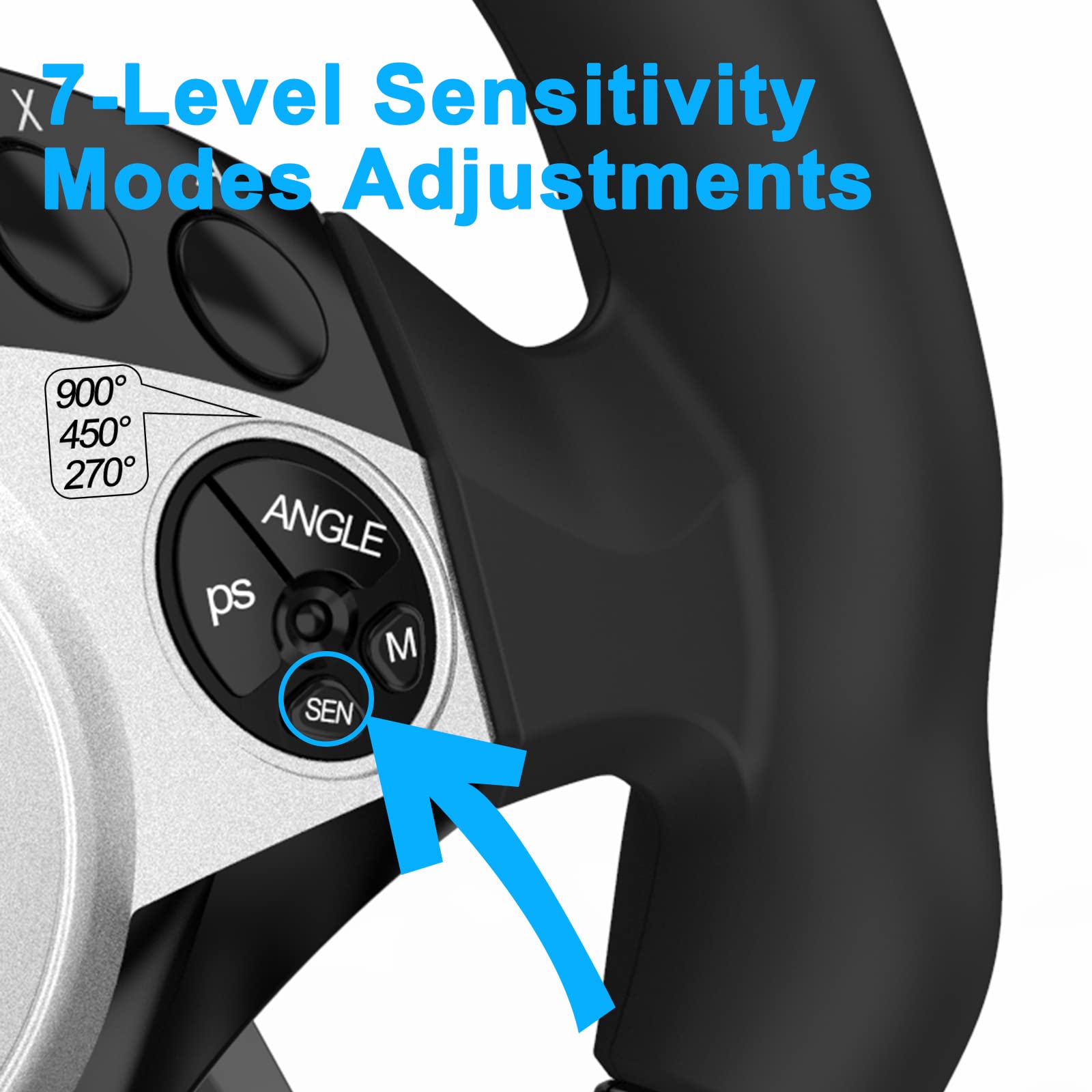 NBCP Racing Wheel, PC Steering Wheel Floor Pedals 270/900°Car Sim Driving Dual-Motor Vibration Feedback with Shifters Gear for Xbox Series X|S, Xbox One, PC, PS4, PS3, Xbox 360, Switch