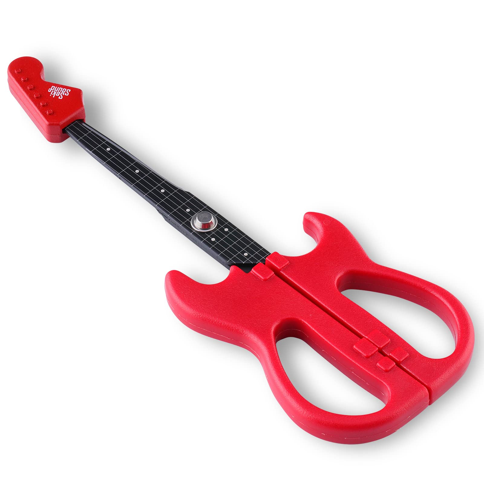 Stratocaster Electric Guitar Scissors with Stand and Cap, Metallic Blue - Fluorine Coating, Japanese Stainless Steel - Made in Seki Japan