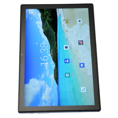 Luqeeg 10.1 Inch Tablet, 2 in 1 5G Blue WiFi Tablet with Keyboard for Robustness (US Plug)