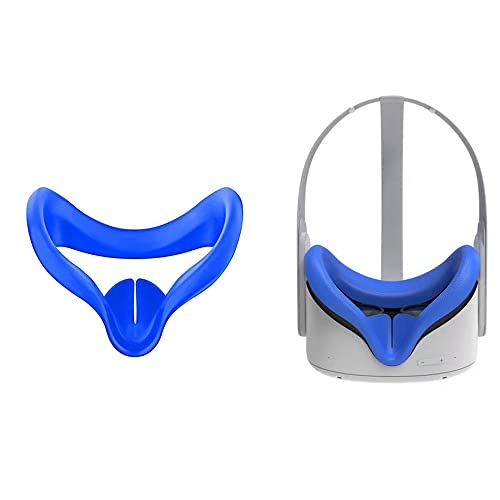 Oculus Quest 2 Silicone Cover-Oculus Quest 2 VR Eye Pad,Oculus Quest 2 Accessory Face Pad (Blue)
