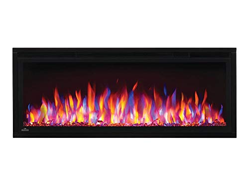 Napoleon Entice 42 - NEFL42CFH - Wall Hanging Electric Fireplace, 42-in, Black, Glass Front, Glass Crystal Ember Bed, 3 Flame Colors, Remote Included
