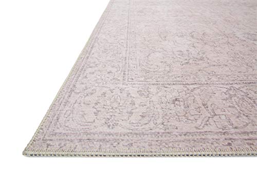 Loloi II Loren Collection LQ-12, Sand 18" x 18", Sample Rug, Soft, Durable, Vintage, Distressed, Low Profile, Non-Shedding, Easy Clean, Living Room Rug