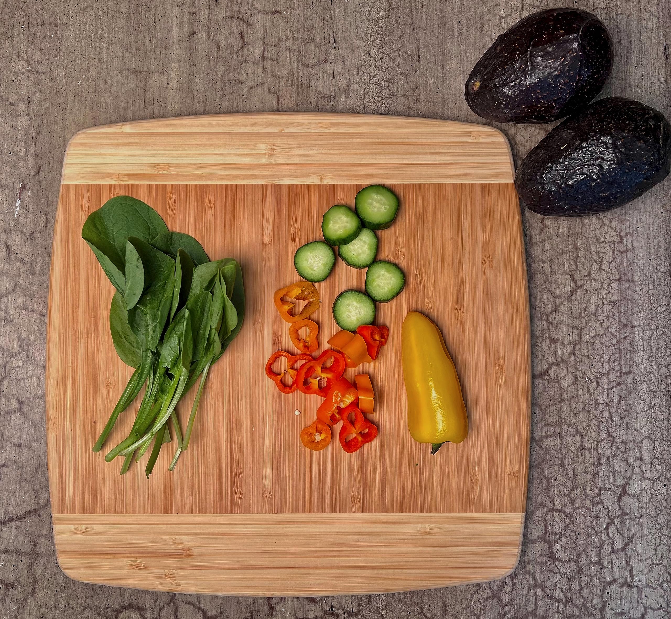 Simply Bamboo CBN112 Napa Bamboo Wood Cutting Board for Kitchen | Chopping Board | Carving Vegetables, Fruits, Meat - 12'' x 12" x 0.75"