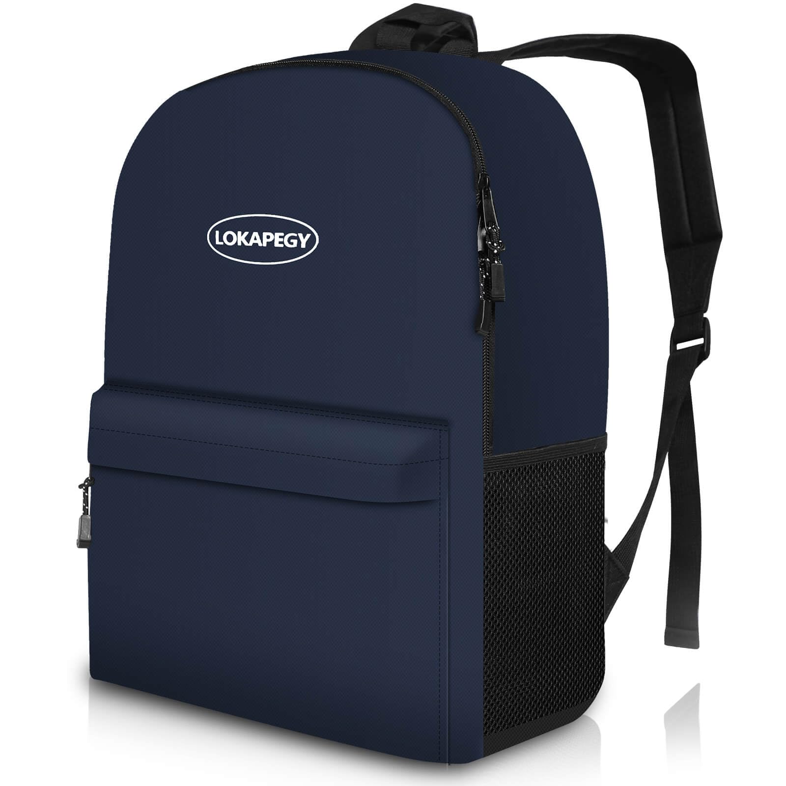 LOKAPEGY Simple School Backpack for Teens, Grey Casual Backpack for College Students, Lightweight Backpack for School Boys, Travel Laptop Backpack for Men & Women…