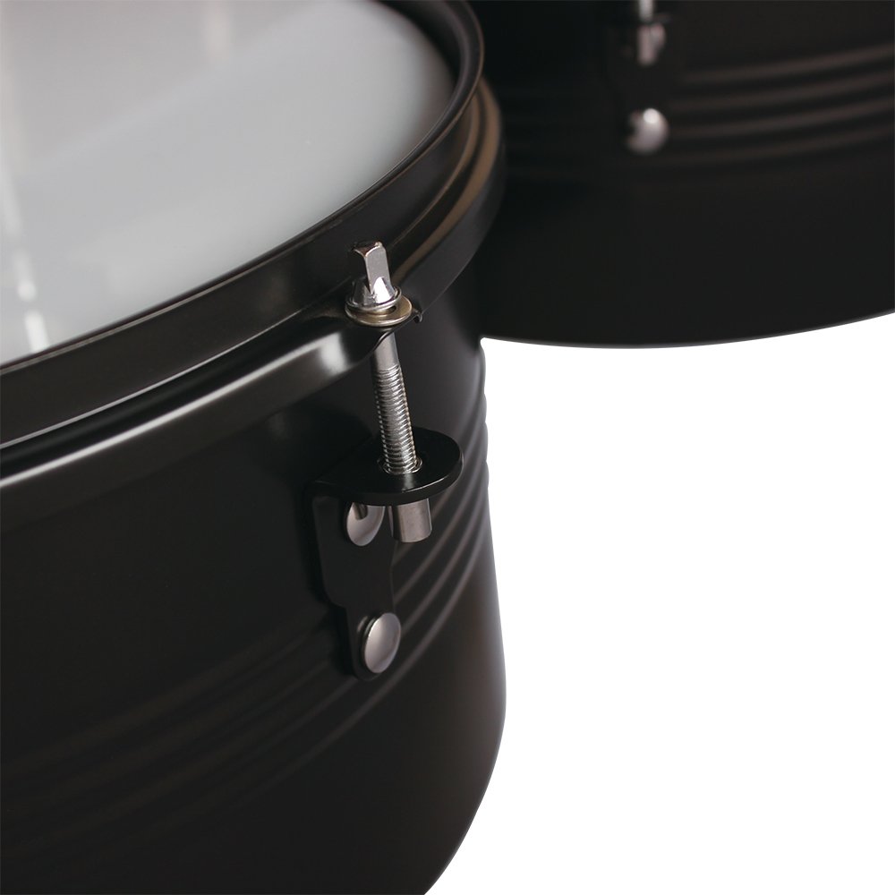 Lykos Percussion 13" & 14" Timbales Drum Set with Stand and Cowbell… (Black)