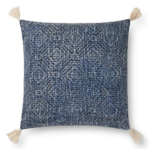 Loloi P0621 Pillow Cover, 22" x 22", Blue
