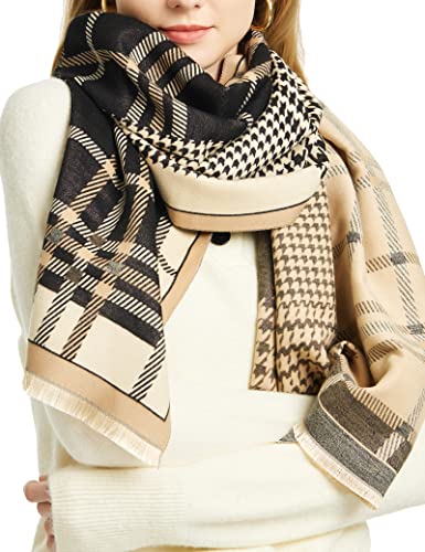 Scarfs for Women Pashmina Shawl Wrap for Evening Dressing Winter Thick Warm Knit Scarf Blanket Open Front Poncho Cape