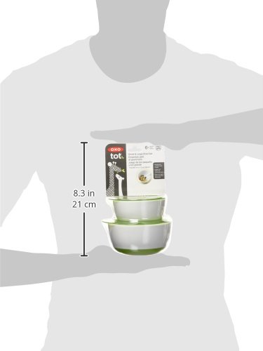 OXO Tot Small & Large Bowl Set with Snap On Lids - Green