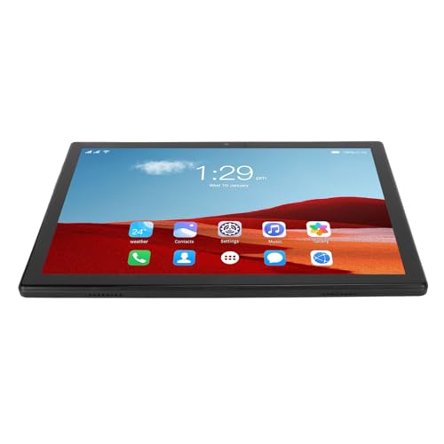 Luqeeg Tablet PC, Octa Core Processor Black 10.1 Inch 2 in 1 Tablet Clear Dual Speakers 8GB RAM 256GB ROM Night Reading Mode with Keyboard for Travel (US Plug)