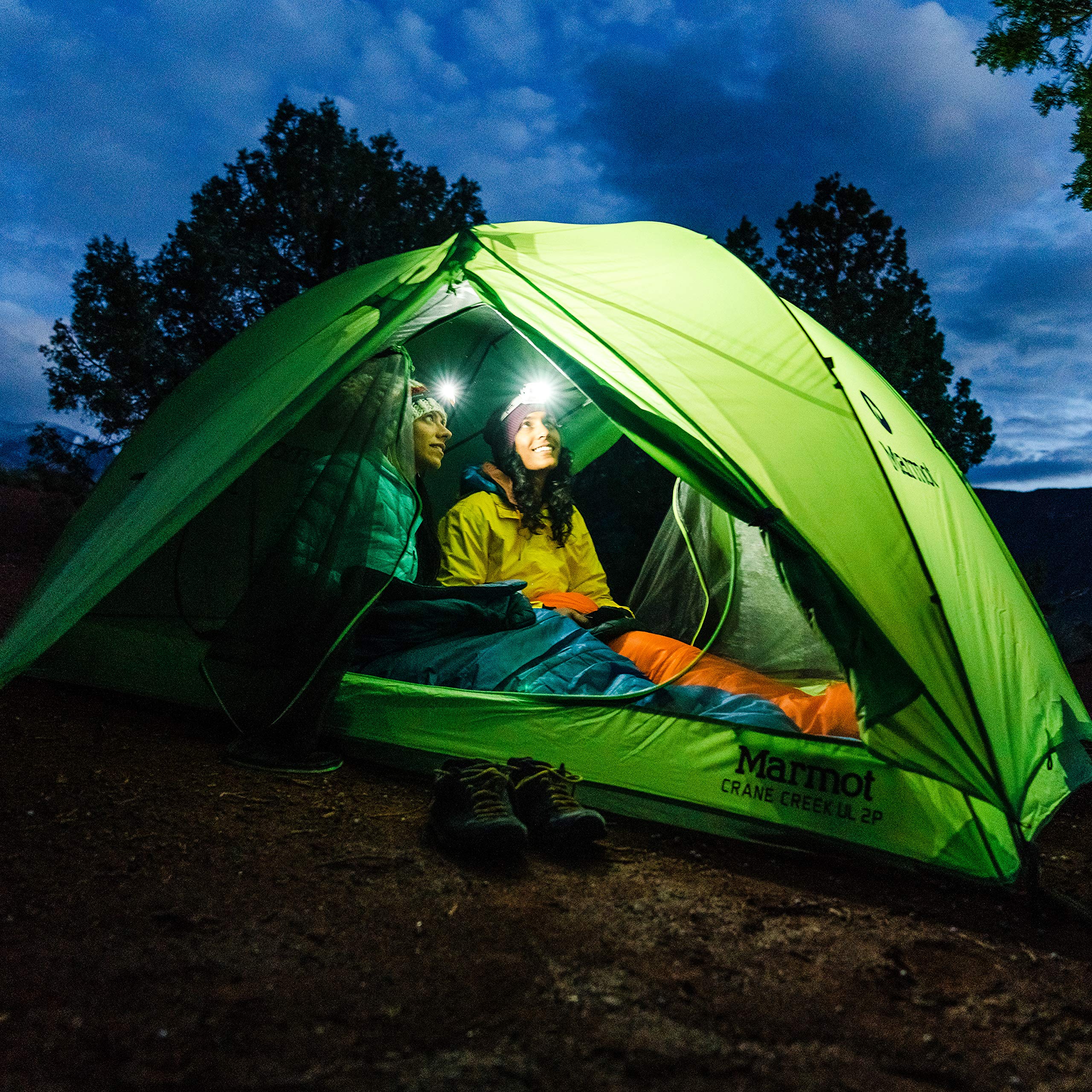Marmot Crane Creek 2-Person Ultralight Backpacking and Camping Tent, Macaw Green/Crocodile
