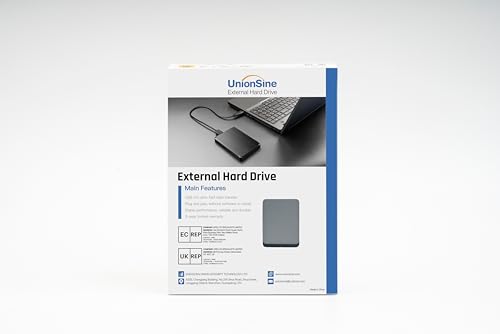 UnionSine 320GB External Hard Drive USB3.0 Portable HDD Storage Compatible for PC,Mac,Ps4,Xbox,Hard drive storage Bag-HD2512