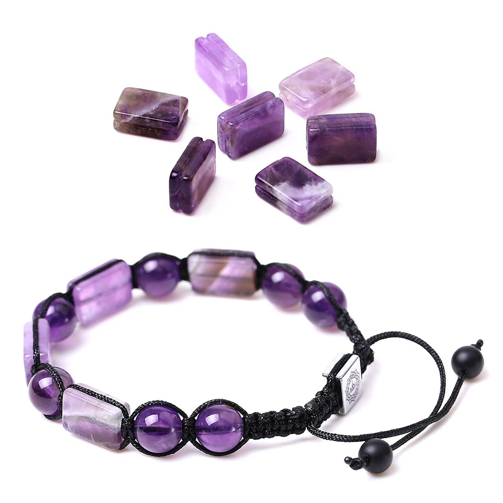 QVVWOPQ 7 Chakra Adjustable Stretch Bracelets (7 Chakra)