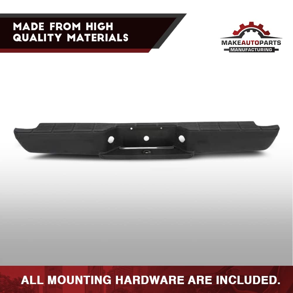 Make Auto Parts Manufacturing Step Bumper Face Bar Assembly Black Steel Rear For Ford Ranger 1993-2011 Fleetside Styleside - FO1102257
