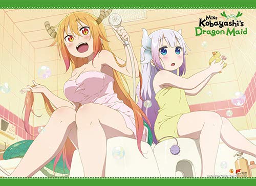 Miss Kobayashi's Dragon Maid S1 - Tohru & Kanna Bathing Wall Scroll