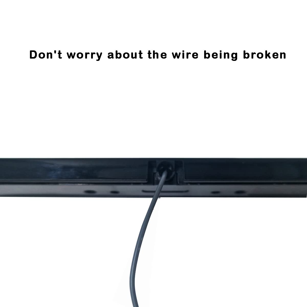 Tuboopy Wii Sensor Bar Replacement for Nintendo Console - Wired USB Infrared IR Light Stand for Wii U Motion Ray Dolphin(Black)