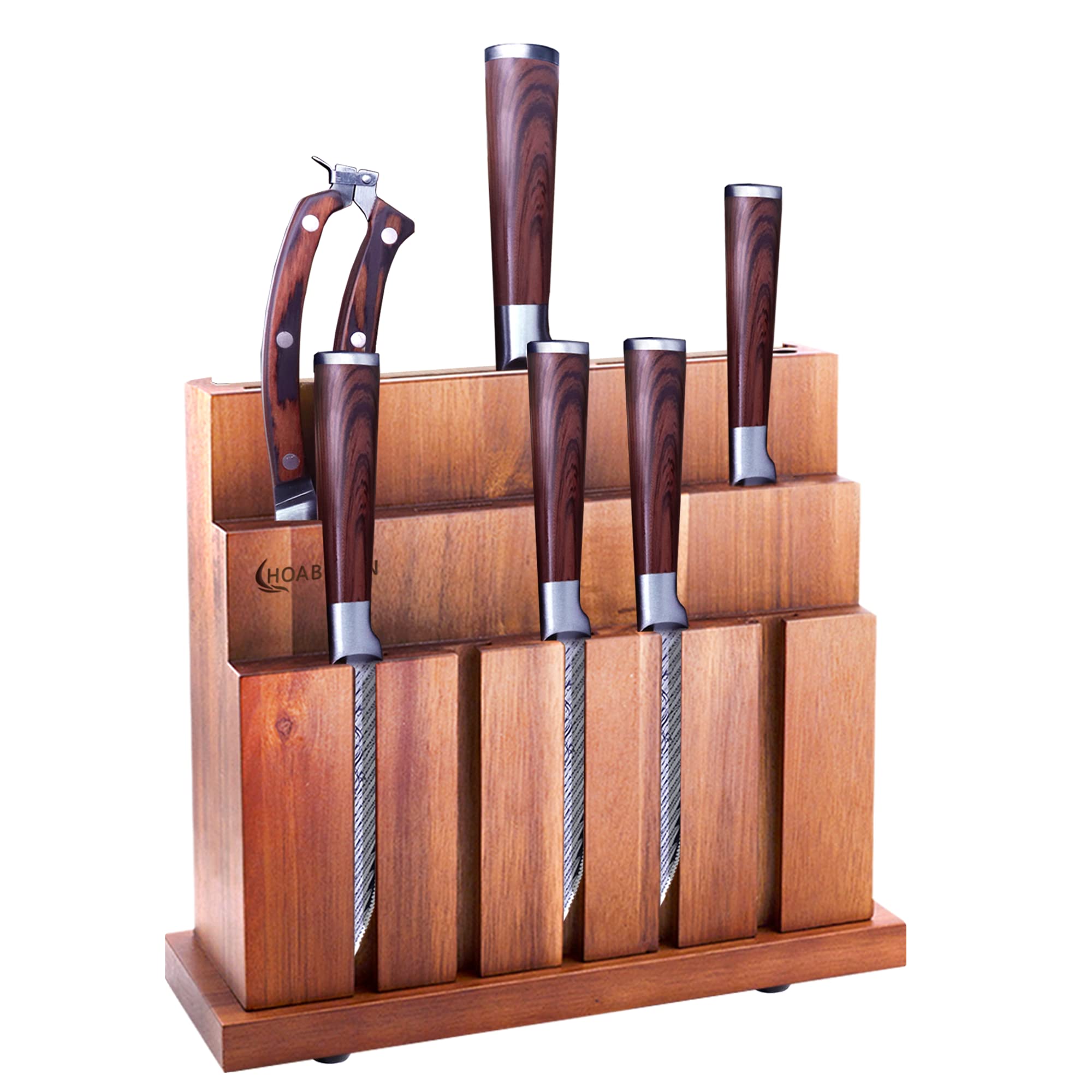 Universal knife block without knives Created Knife Holder HOABLRON AK01 Large & Luxurious Knife Block 3 tiers desgin Elegant Kitchen Set (Knife holder for AK01)