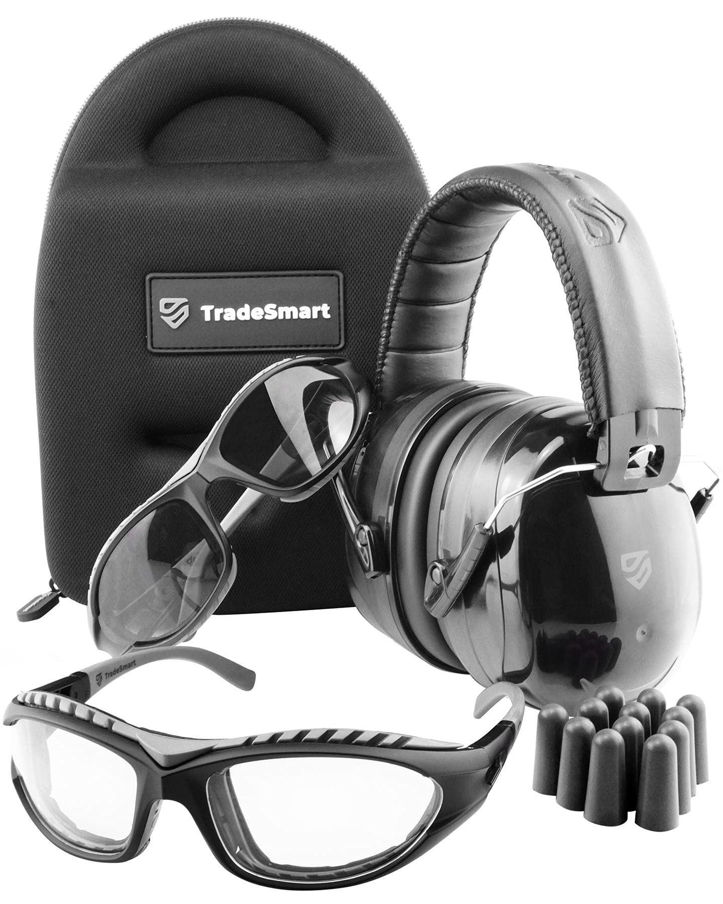 TRADESMART “His & Hers” Gift - Pink & Gunmetal Gray Shooting Ear and Eye Kits, U.S. Certified, for Women & Men