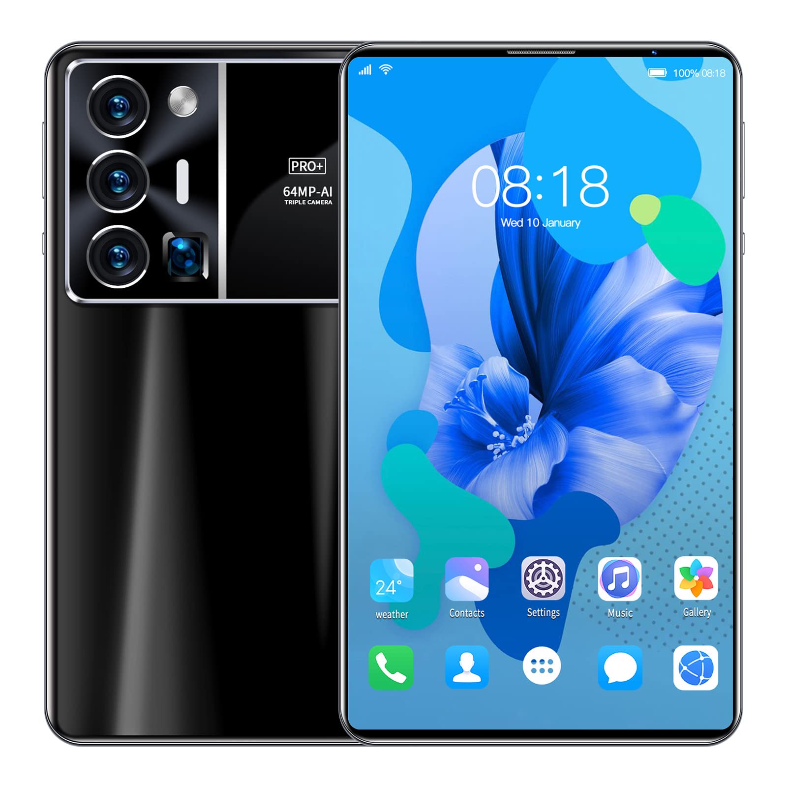 Unlocked Cell Phones Tablet Laptop, Android Tablet WiFi Blue-Tooth Voice Call Game Tablet, 7Inch IPS Display Screen,WiFi,2GB RAM+16GB ROM,4000mAh for Father Childrens (Black)
