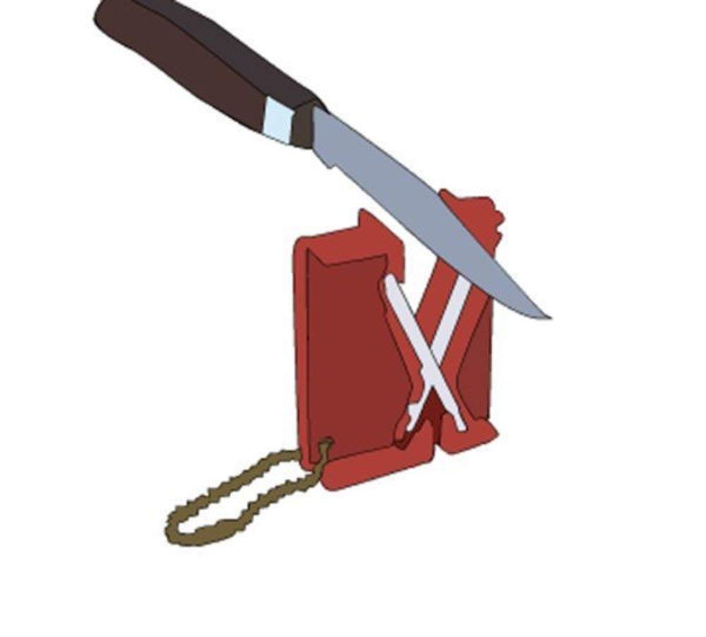 Lansky Mini Crock Sticks Knife Sharpener, Portable Keychain Blade Sharpener Tool, Ceramic Honing Rod for Knives - LCKEY