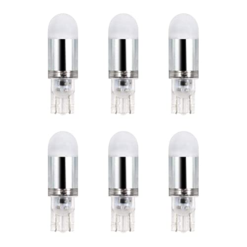 Makergroup T5 T10 Wedge Base LED Light Bulbs 12VAC/DC 1Watt Warm White 2700K-3000K for Outdoor Landscape Lighting Deck Stair Step Path Lights and RV Travel Tailer Lights 6-Pack