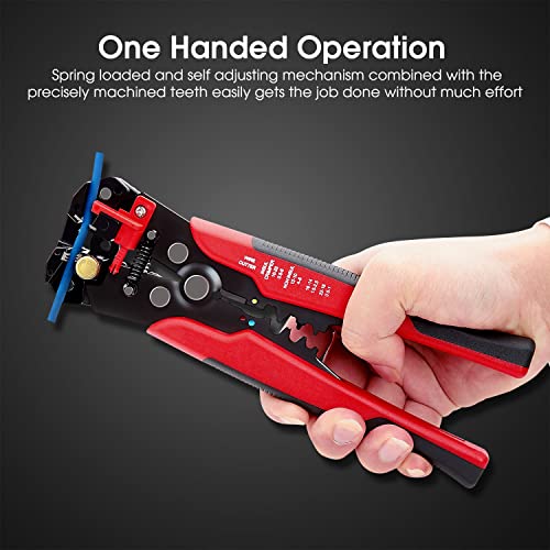 Wire Stripper Tool - 3 in 1 Self-Adjusting Wire Stripper Cutter, Wire Crimping Tool Wire Pliers for Wire Stripping,Cutting,Crimping 10-24 AWG (0.2~6.0mm²)