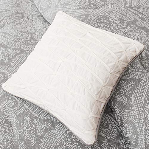 Madison Park Averly 7 Piece Comforter Set, Grey, Cal, California King (104 in x 92