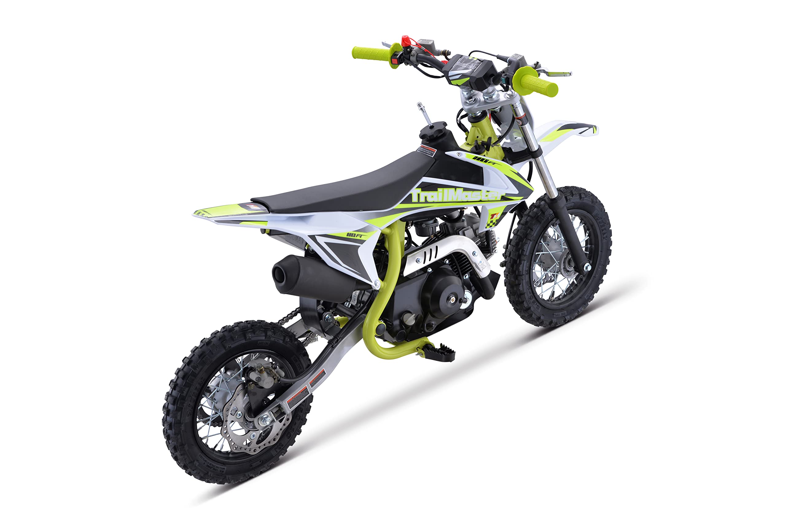 Trailmaster TM11 Dirt Bike 110cc Automatic Great Kids Bike, More power 25" inch seat 10 inch rims (green)