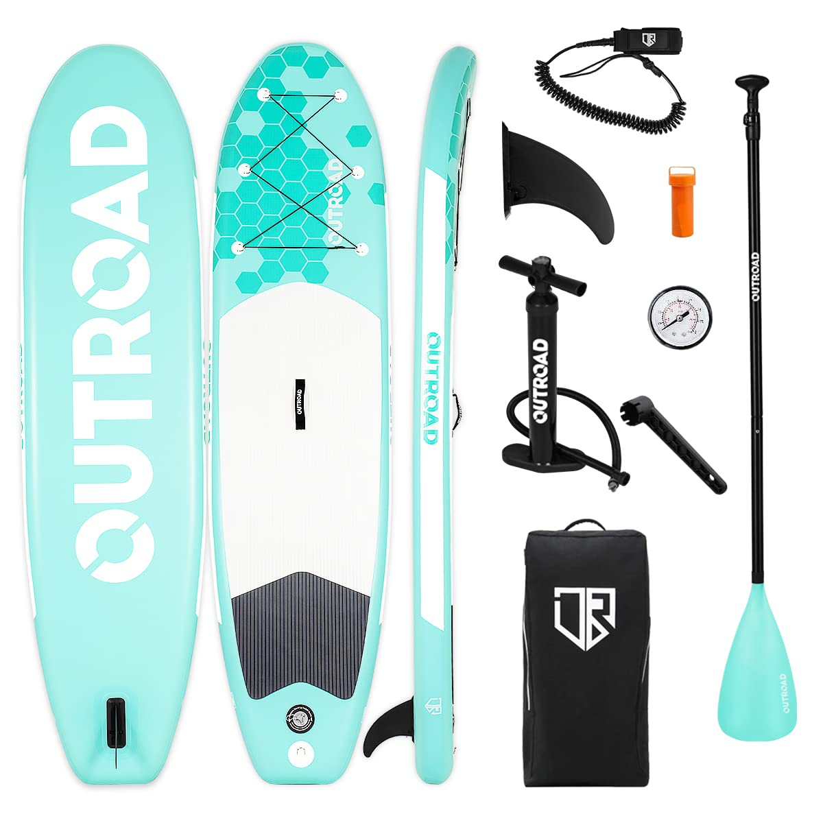 Max4out Premium Stand Up Inflatable Paddle Board 10'6×32"×6" with Premium sup Accessories & Backpack, Non-Slip Deck, Waterproof Bag, Leash, Hand Pump, Standing Boat for Youth & Adult (Blue)
