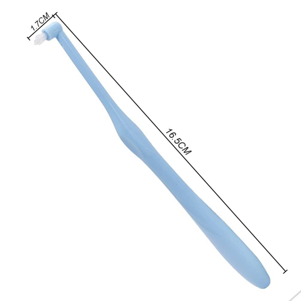 ZHUOEEDAAY 6 Pcs Tuft Toothbrushes Tufted Brush Slim Teeth Brush for Teeth Detail Cleaning and Braces Clean Soft and Compact Trim Tooth Toothbrush Rose Red Blue White