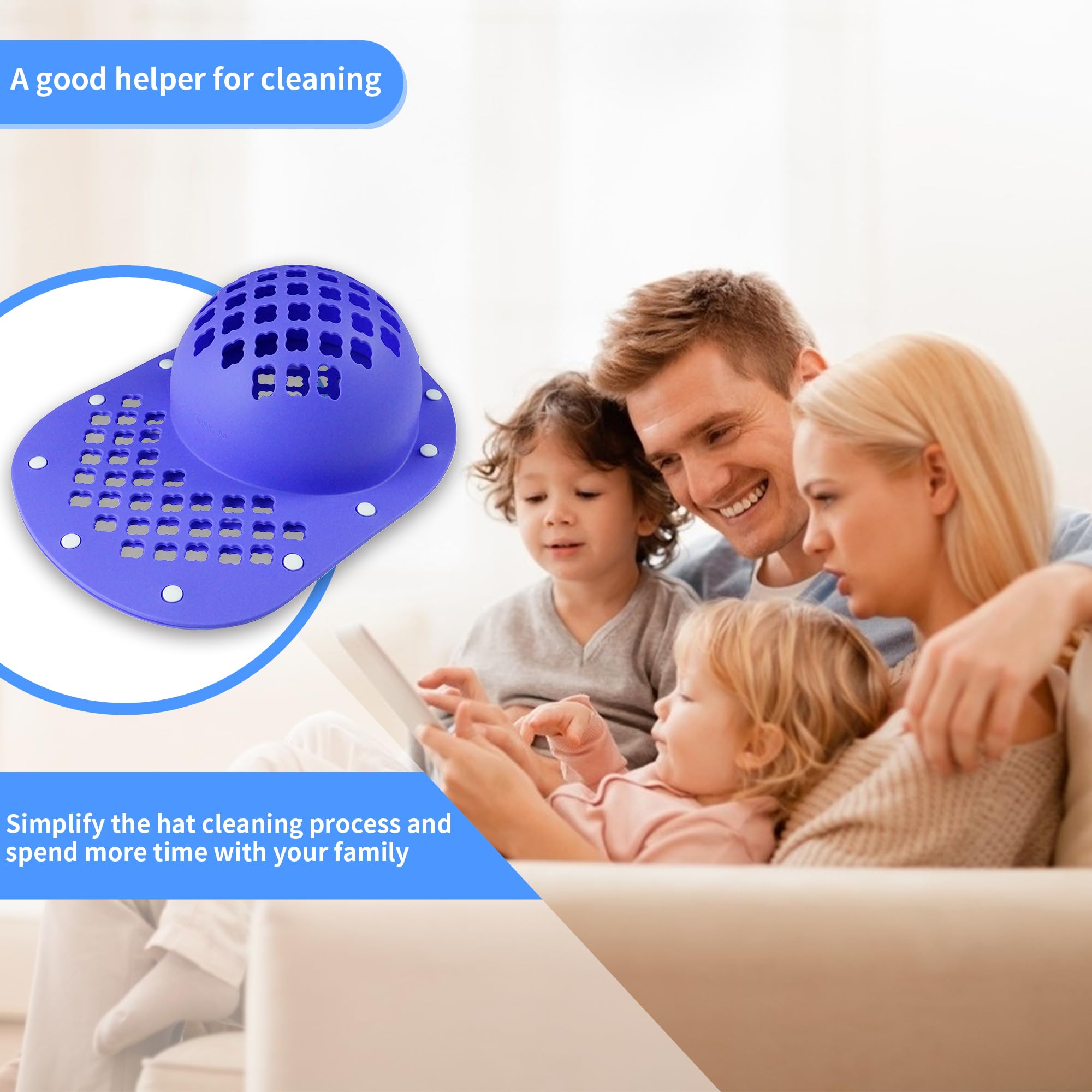 ZHUOMINGJIA Silicon Hat Washer Cage,Suitable For Dishwashers,Dryer,Can Be Reused,Maintain The Shape Of The Hat, For Adults And Kids Ball Caps,Flat & Curved Hats