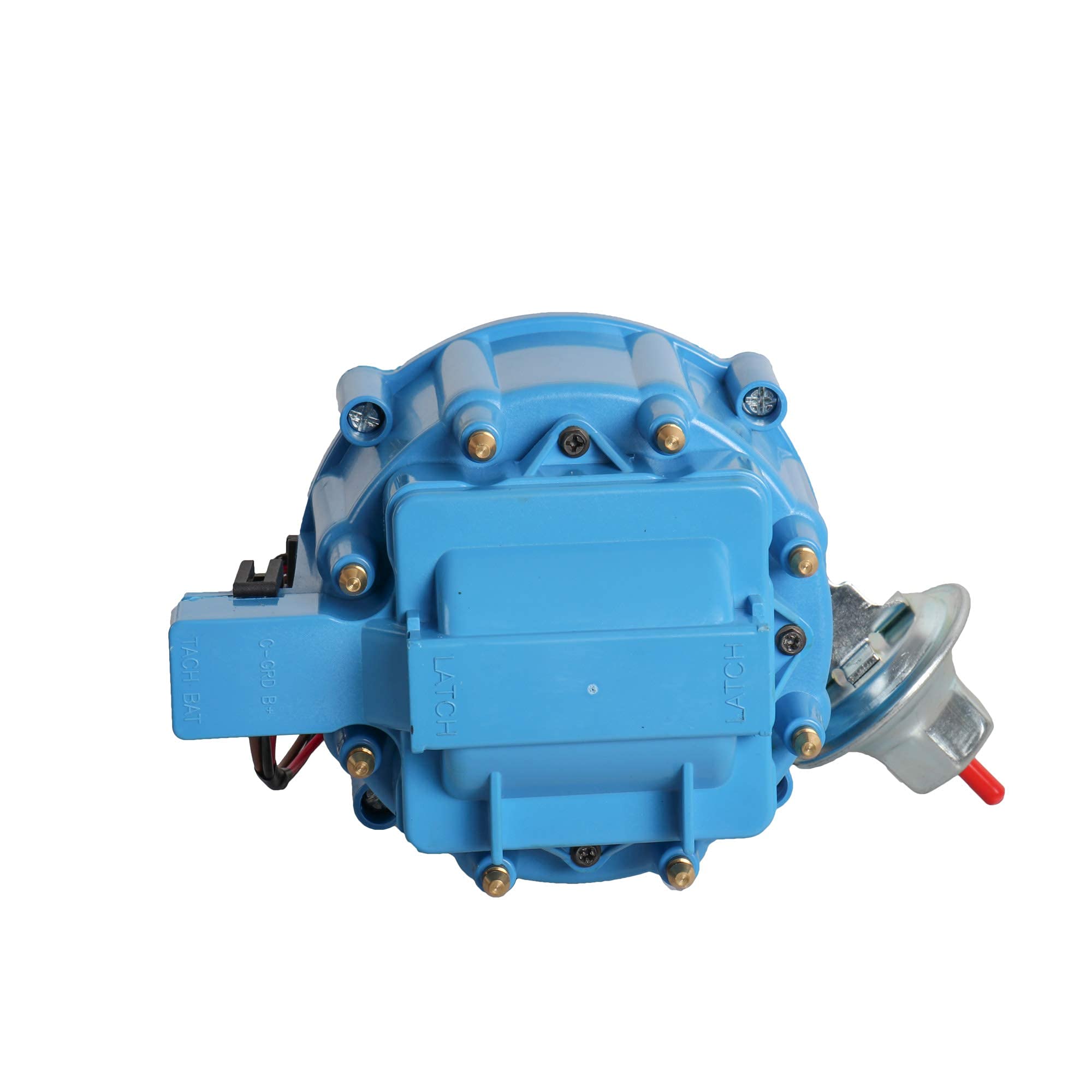 MOSTPLUS 1030213 Complete HEI Ignition Distributor 65K Coil Compatible with SBF Ford Small Block 260 289 302 V8's Blue Cap
