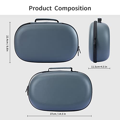 Sonicgrace Case Compatible with Quest 2 Shockproof & Waterproof Carrying Travel Case for Quest 2 VR Headset, Official Elite-Strap, Controllers, Batteries Accessories