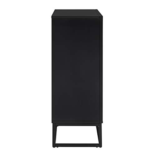 SEI Furniture Frescan Color Changing Electric Fireplace, Black