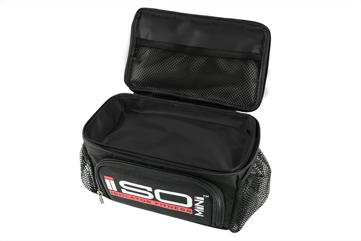 Small Meal Prep Lunch Bag ISOMINI 2 Meal Insulated Lunch Bag Cooler with 4 Stackable/Reusable Meal Prep Containers, 1 Ice Pack ISOBRICK, and 1 Shoulder Strap - Made in USA (Marine Woodland)