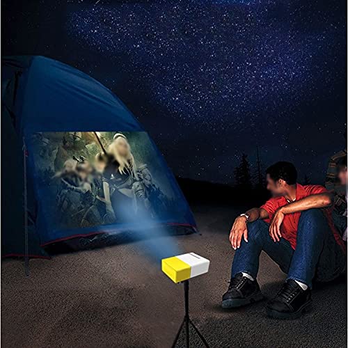 ZYZMH Outdoor Camping Charging Small Mini Portable Home Projector Mobile Phone Connection Dormitory Artifact