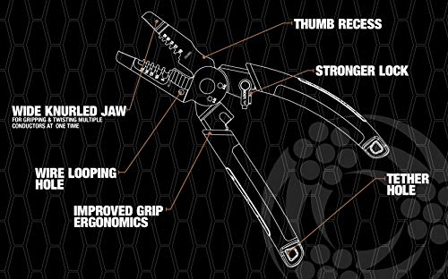 Southwire - 65028140 Tools & Equipment S816SOLHD Forged Wire Stripper: Strips 8-16 AWG SOL And 10-18 AWG STR, Shears 6-32 & 8-32 Bolts, Linesman Head; Heavy Duty Forged Steel.