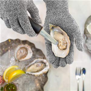 YINENN 2 Pairs (4 Gloves) Cut Resistant Gloves Food Grade Level 5 Protection,Kitchen Cut Gloves for Oyster Shucking,Fish Fillet Processing,Mandolin Slicing,Meat Cutting,Wood Carving-(Medium)
