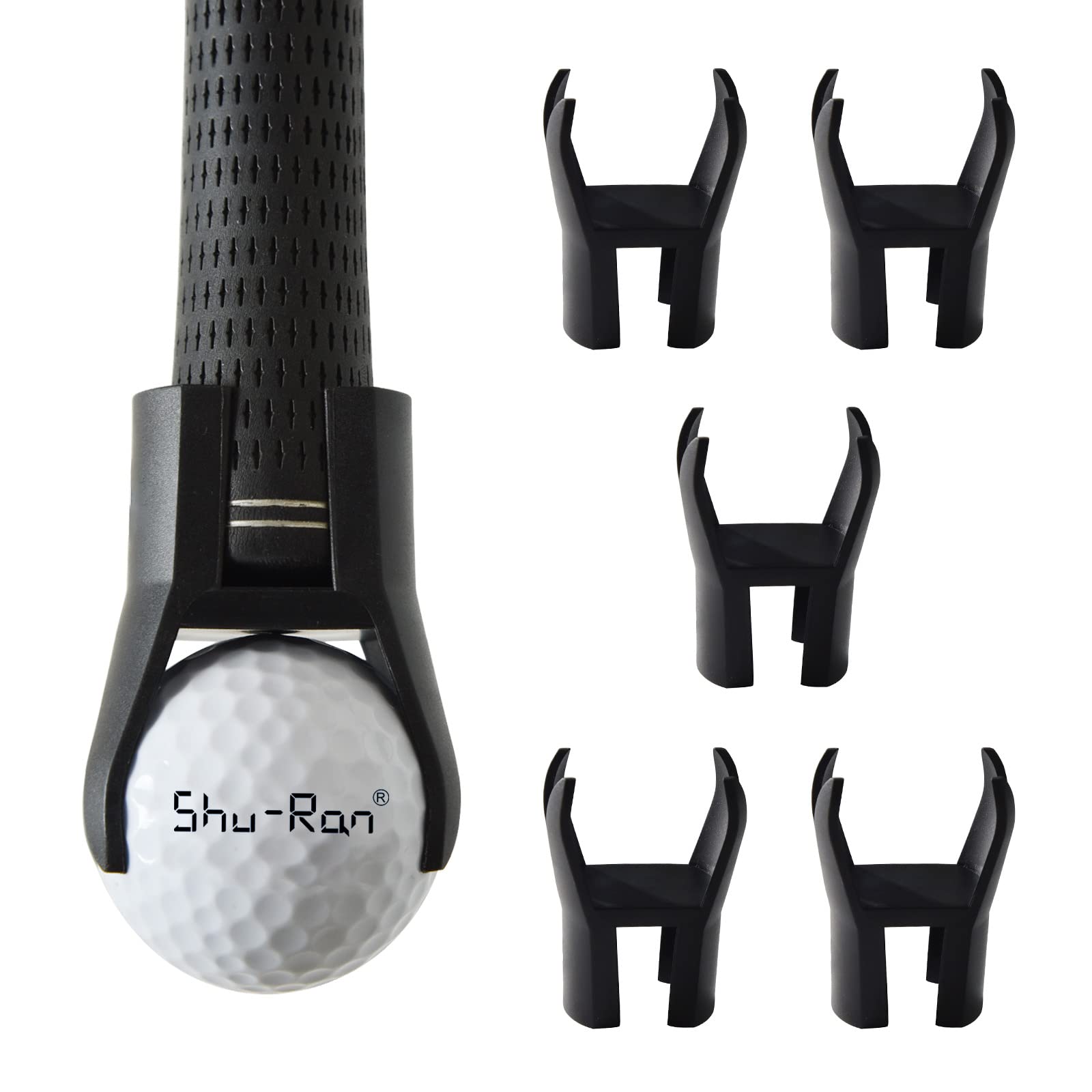Shu-Ran 5Pcs Golf Ball Retriever Golf Ball Picker Upper Golf Ball Pickup Tool for Putter 4 Prongs Golf Ball Grabber