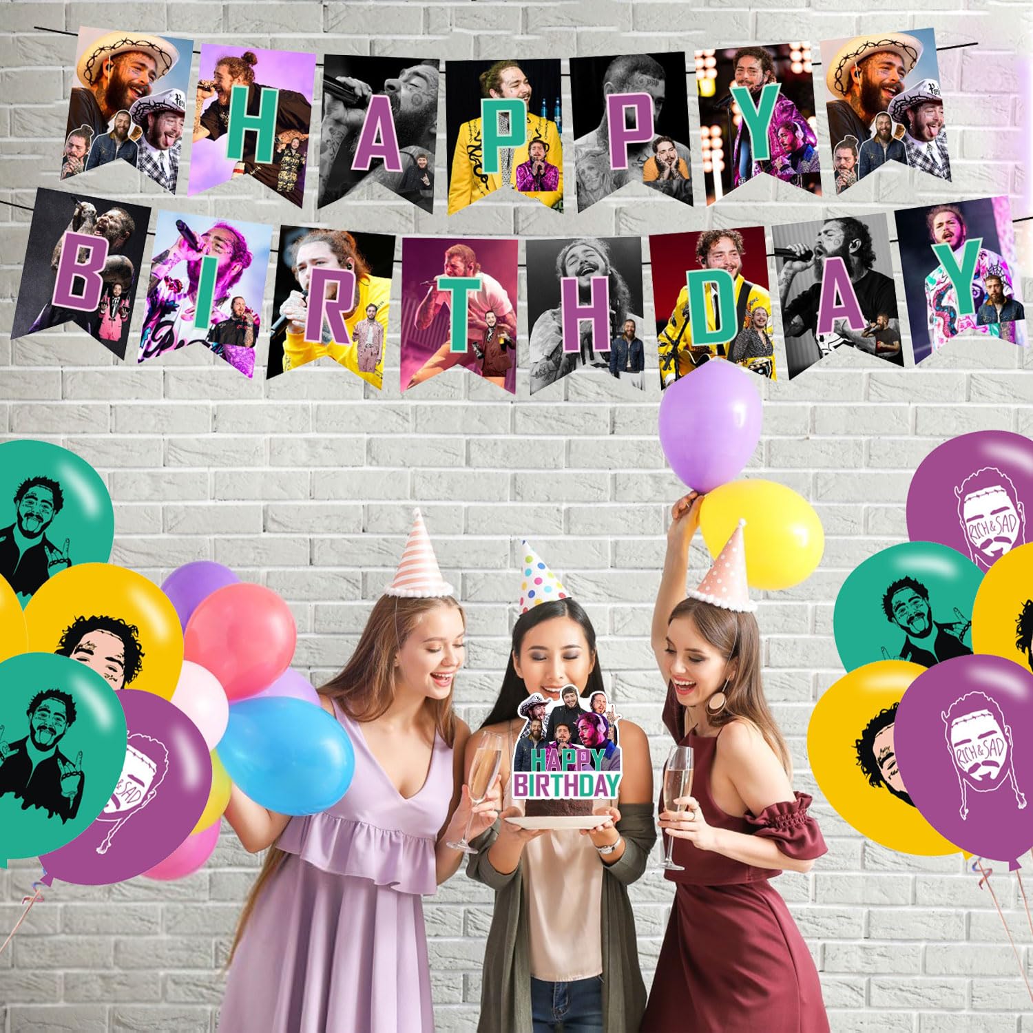 ๐๐ธ๐ผ๐ฝ ๐๐ช๐ต๐ธ๐ท๐ฎ Party Decorations,Birthday Party Supplies For ๐๐ธ๐ผ๐ฝ ๐๐ช๐ต๐ธ๐ท๐ฎ Party Supplies Includes Happy Birthday Banner, Balloons, Cupcake Toppers, Cake Topper for Boys And Girls