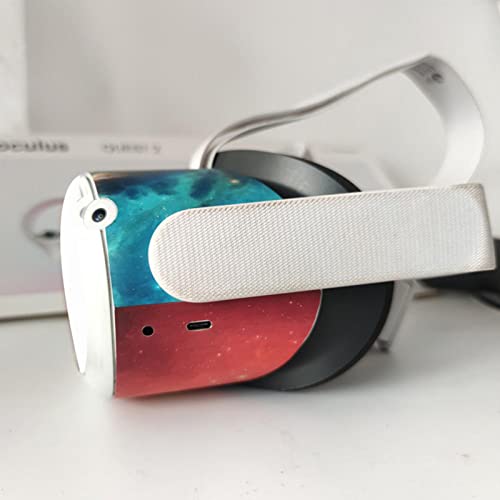 schicj133mm Multicolor Starry Sky Design Protection Decals for Oculus Quest 2 The Stars Sky