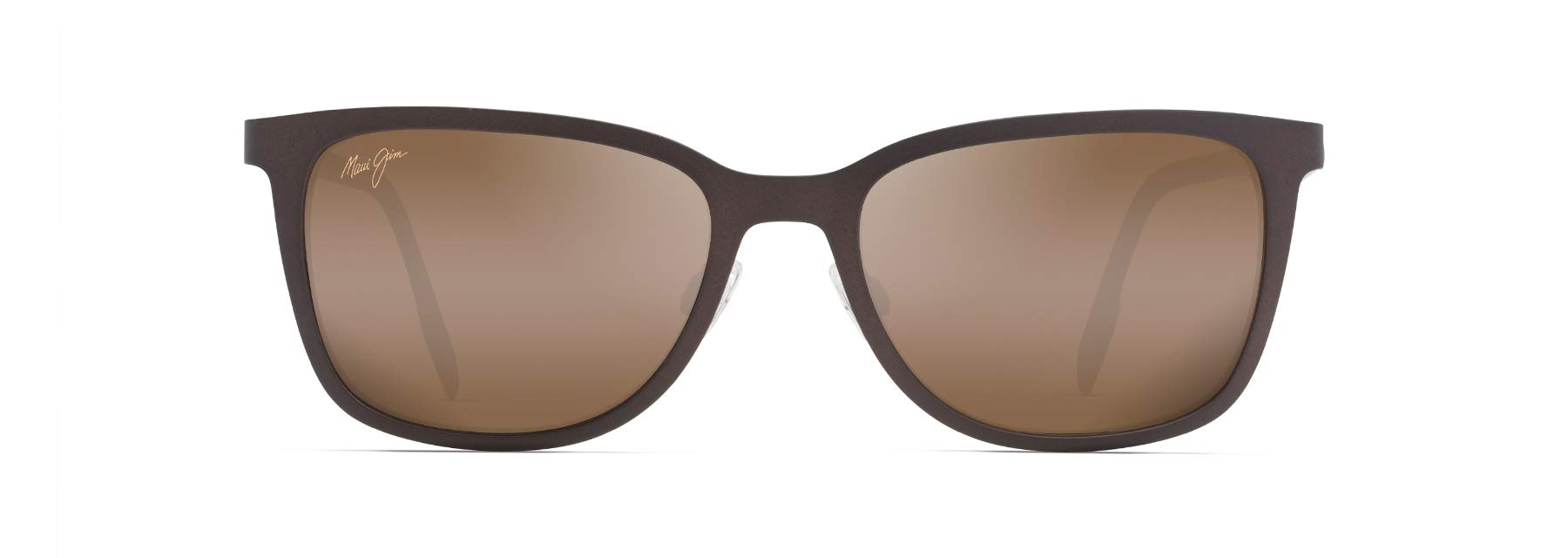 Maui Jim Men's and Women's Naupaka Polarized Classic Sunglasses, Satin Chocolate/HCL® Bronze, Medium