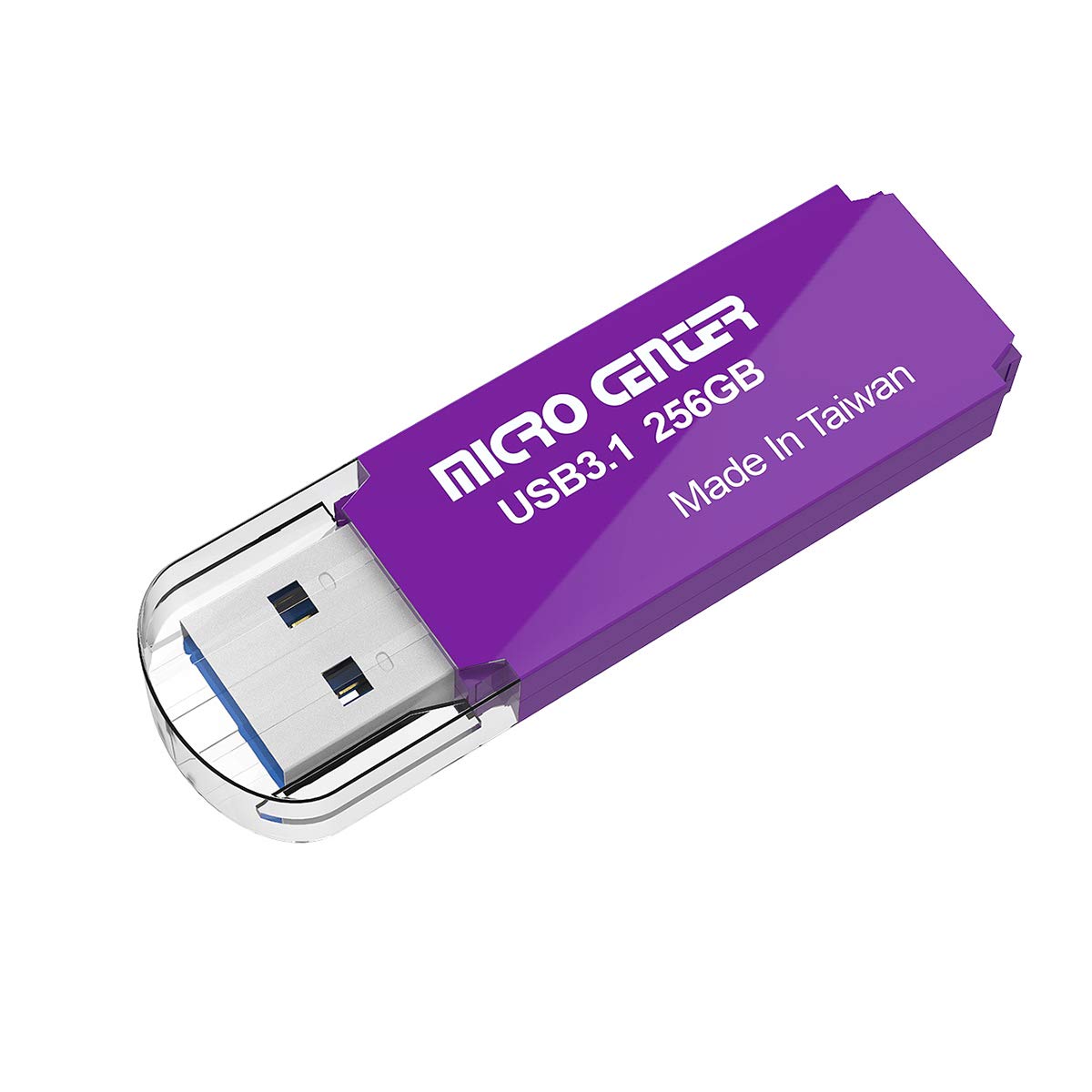 Micro Center Pro 256GB USB 3.1 Gen1 Flash Drive Faster USB Stick External Data Storage Thumb Drive (256GB, Purple)