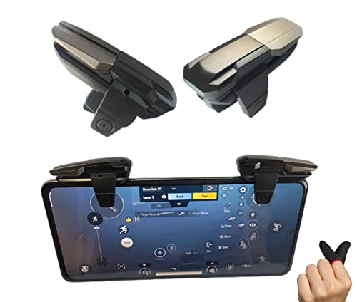 TEKTURN Rechargeable Auto Trigger Joystick for Mobile Gaming - 50 Shots/Sec, L1R1 Shoot, Sensitive External Controller for PUBG, Fortnite, and More - Compatible with Android & iOS Phones