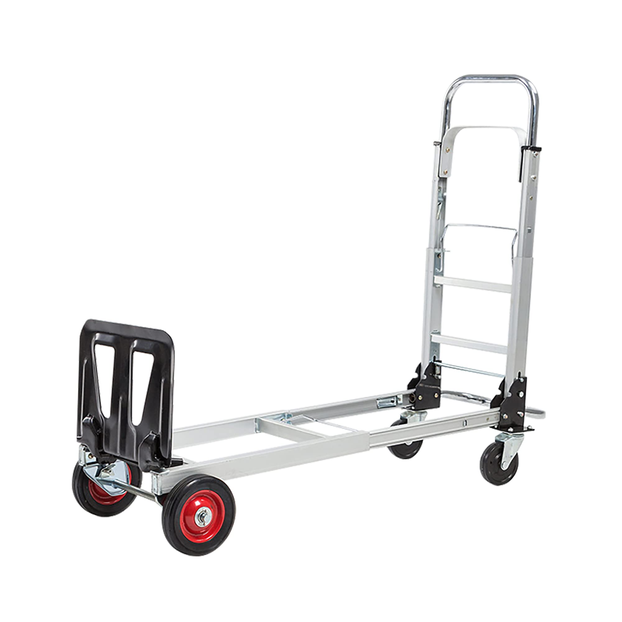 sujinxiu Aluminum Alloy Folding Trolley,Folding Dolly Cart with Wheel,Collapsible Utility Metal Dolly Portable Shopping Cart