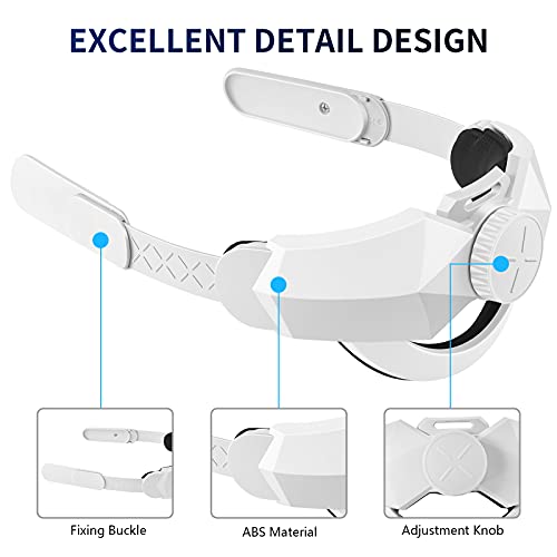 Oculus Quest 2 Head Strap, Elite Strap Replacement, halo band, Adjustable VR Glasses Headset Accessories, Comfortable Head Cushion, Enhanced Support and Reduce Head Pressure
