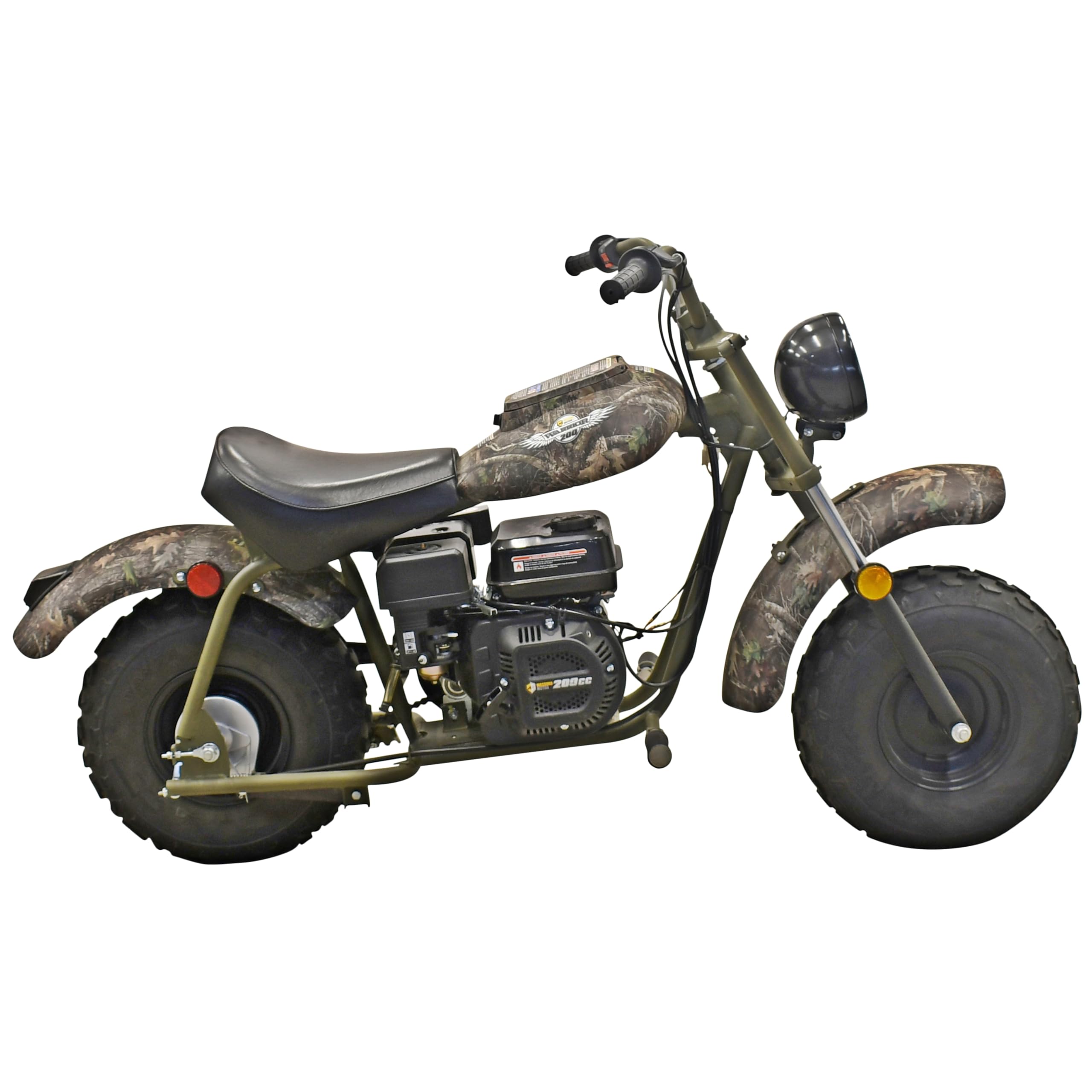Massimo Motor Warrior200 196CC Engine, 6.5 HP Super Size Mini Motor. Wide Tires Motorcycle Powersport (Camouflage)