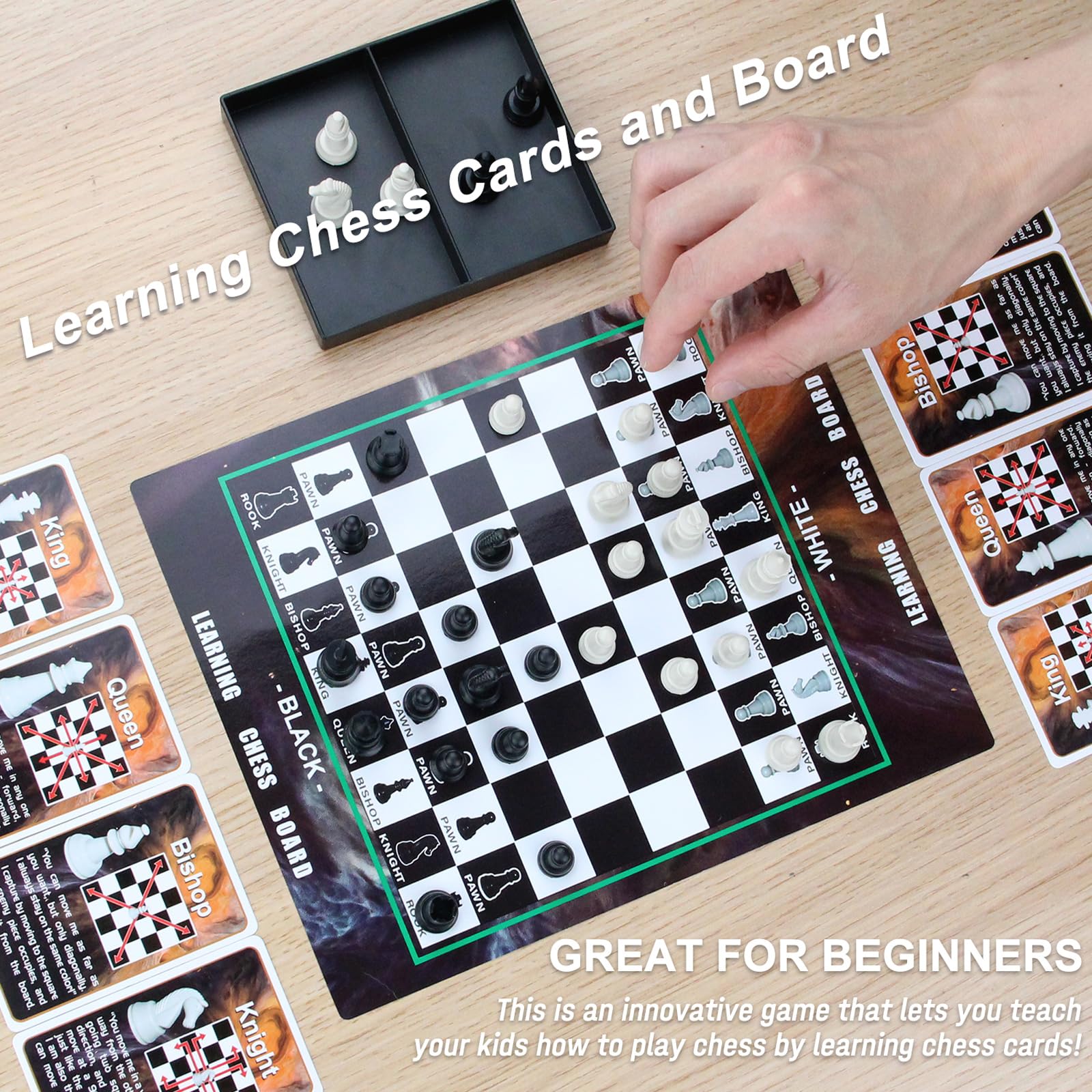 Vonset Electronic Chess Board M620 Magnetic Chess Set Chess Computer Intelligent Chessboard Electronic Chess Sets for Adults & Kids Travel Chess Game for Beginners Gift